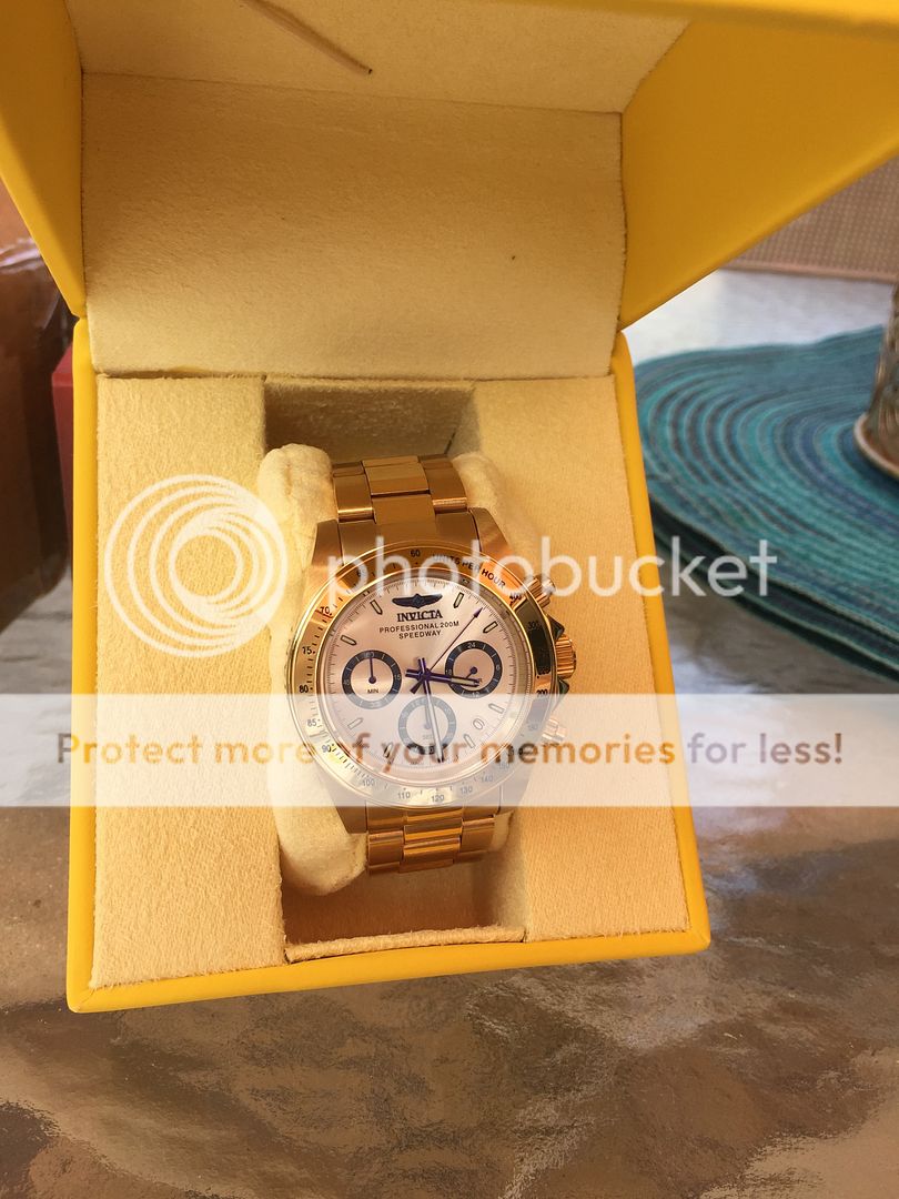 Invicta Speedway Gold "Daytona Homage" | WatchUSeek Watch Forums